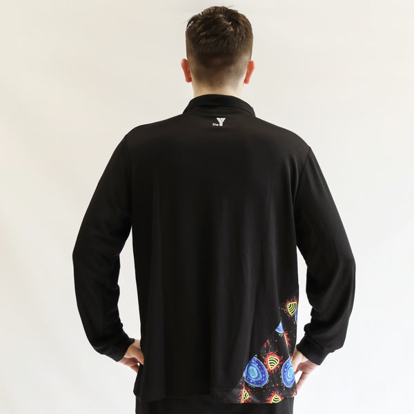 Y Mens Bamboo First Nations Polo Top - Long Sleeve – YMCA Gear