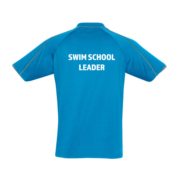 Wyn Active Mens Swim School Polo - Cyan – YMCA Gear