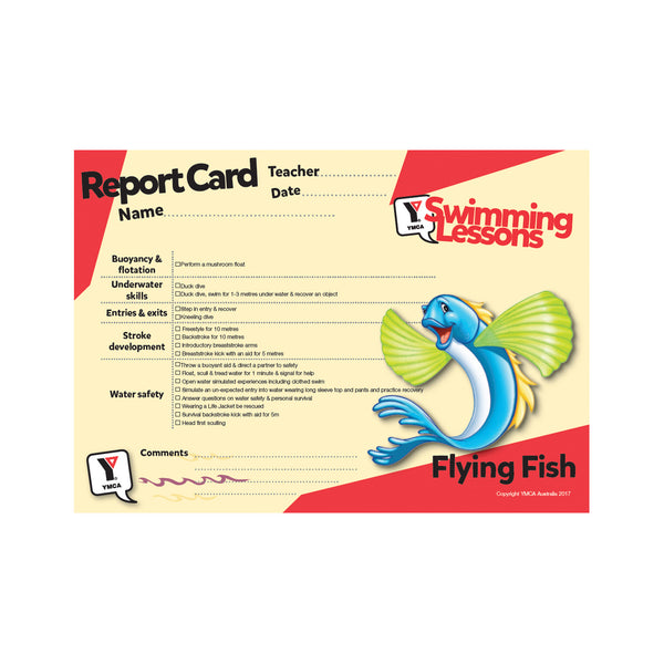 Swim Lesson Report Cards - Flying Fish - A5 – YMCA Gear