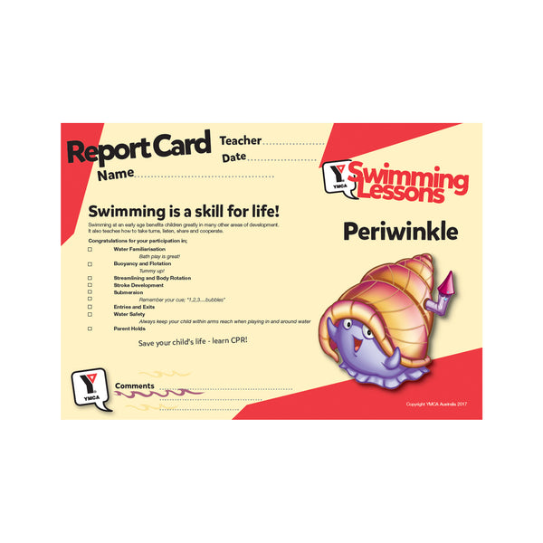 Swim Lesson Report Cards - Periwinkle - A5 – YMCA Gear